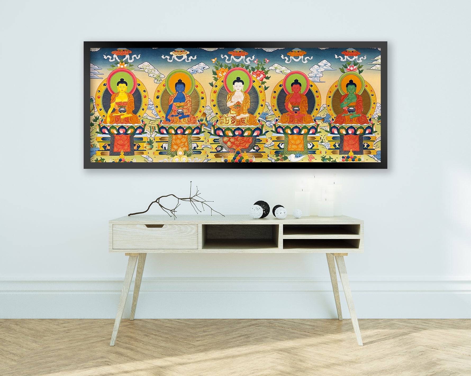 Everything you need to know about The Five Dhyani Buddhas Thangka ...