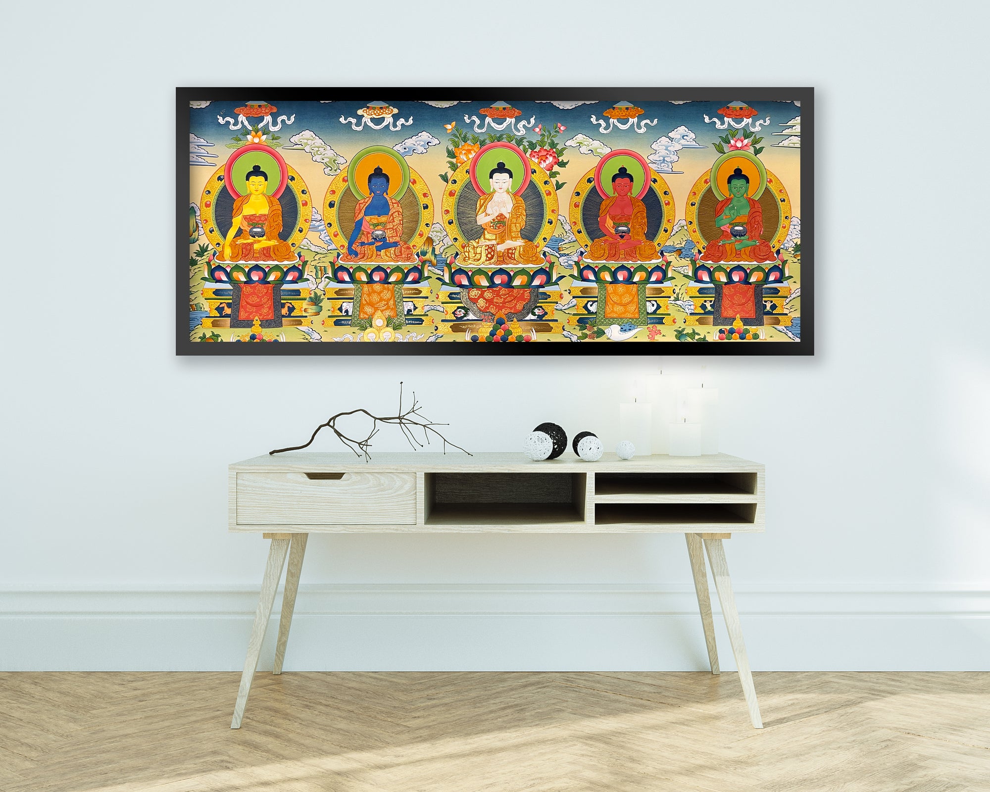 Everything you need to know about The Five Dhyani Buddhas Thangka ...